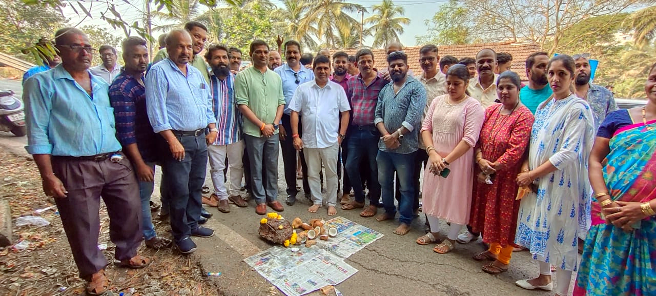 The Goan EveryDay: Work on cross drains launched at New Vaddem junction