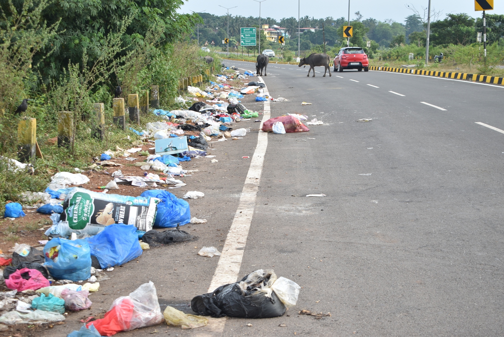 The Goan EveryDay: Garbage dumping plagues Navelim-Benaulim bypass