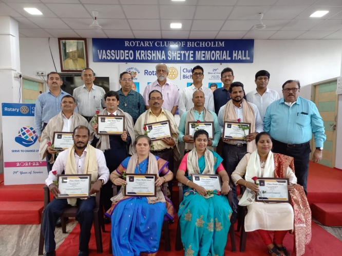 The Goan EveryDay: Rotary Club fetes 10 teachers