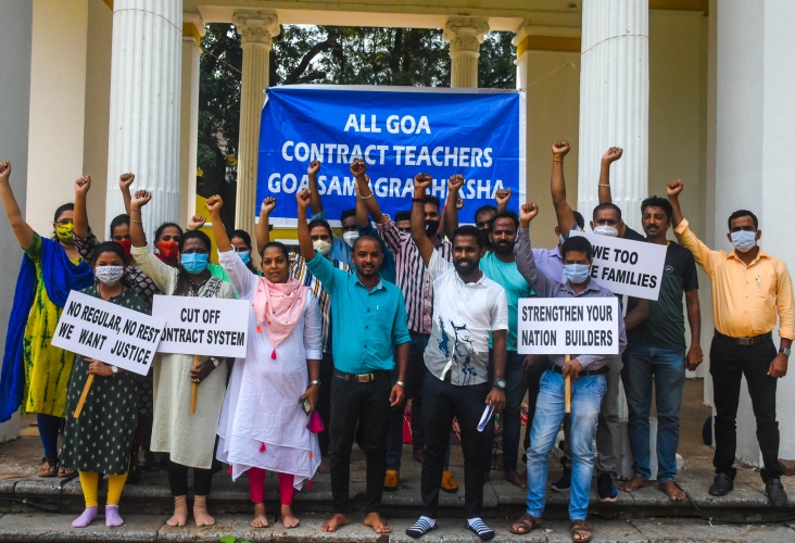 The Goan EveryDay: Contract teachers resume strike