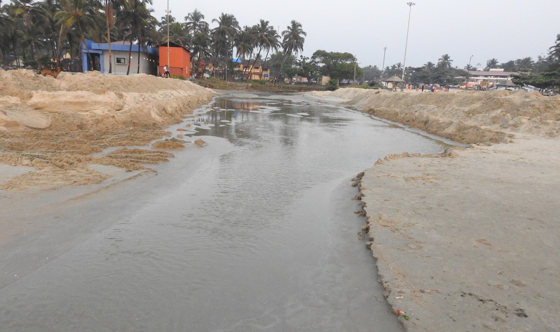 The Goan EveryDay: Work underway at Colva beach to flow creek water ...